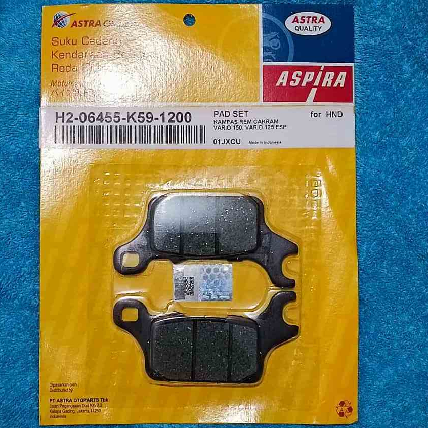 HONDA Click 125 | Click 150 Brake Pads Front Brake [ASPIRA] | Shopee ...