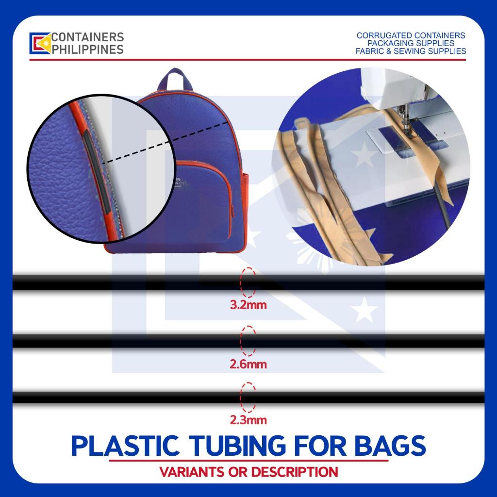 CONTAINERS.PH (Sold per 10 Meters) Plastic Tubing for Sewing Bag Edging ...