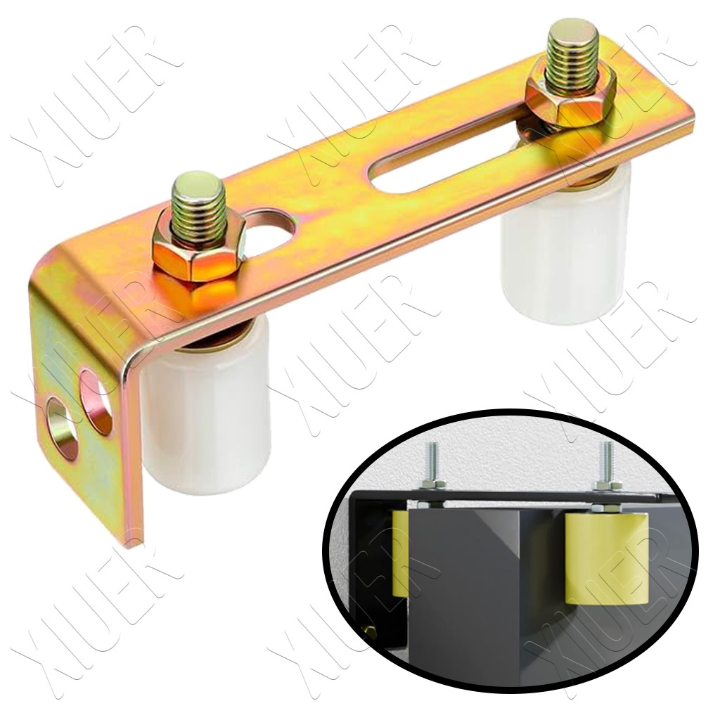 Slide Gate Guide Roller with L Post Bracket Set Adjustable Dual Nylon ...