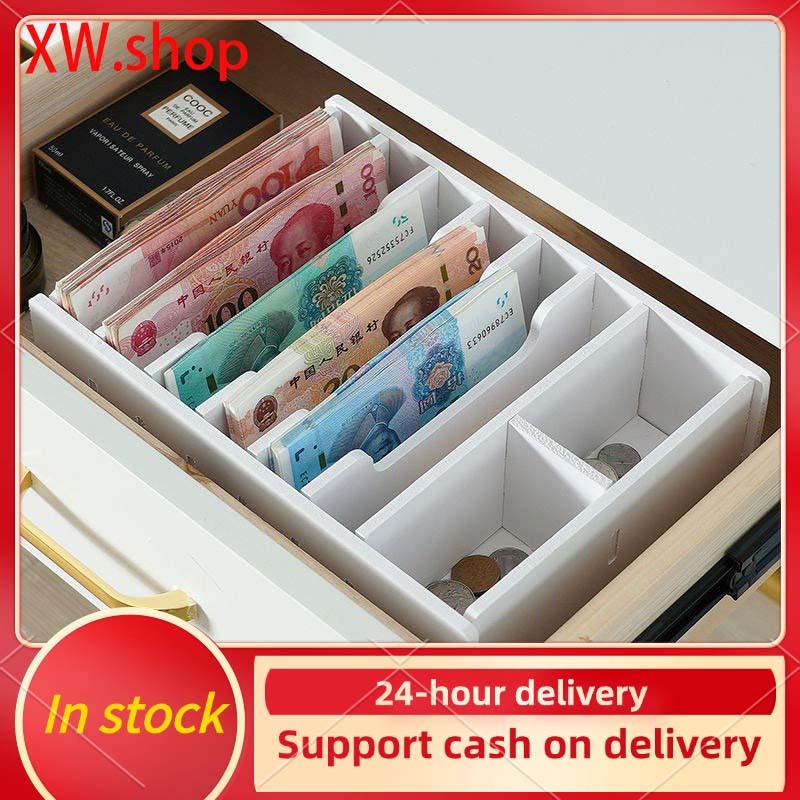 8-grid coin PVC storage box cashier cash box financial office desktop ...
