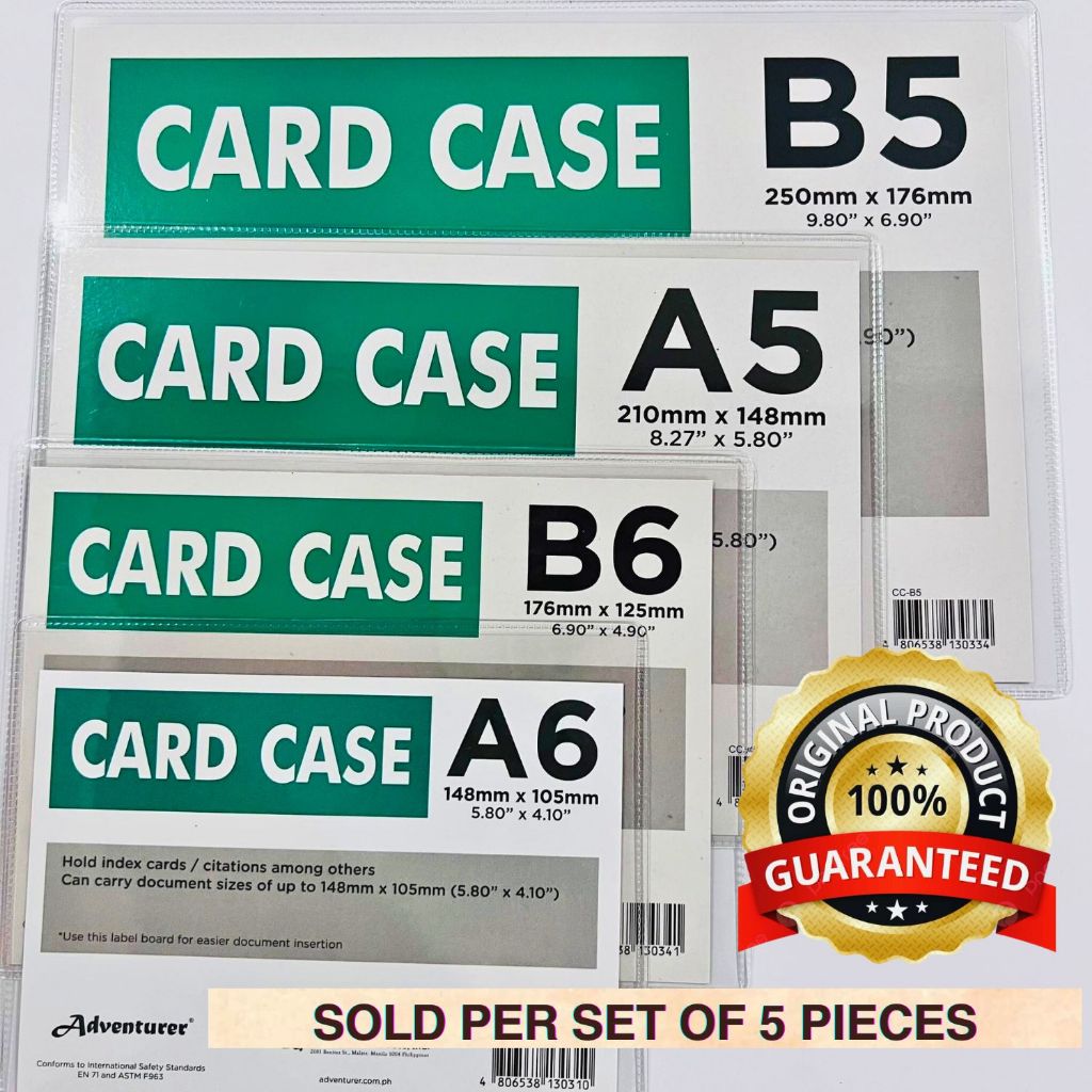 Card Case ADVENTURER A5/A6/B5/B6 SIZE Card/Documents Holder (SOLD BY ...