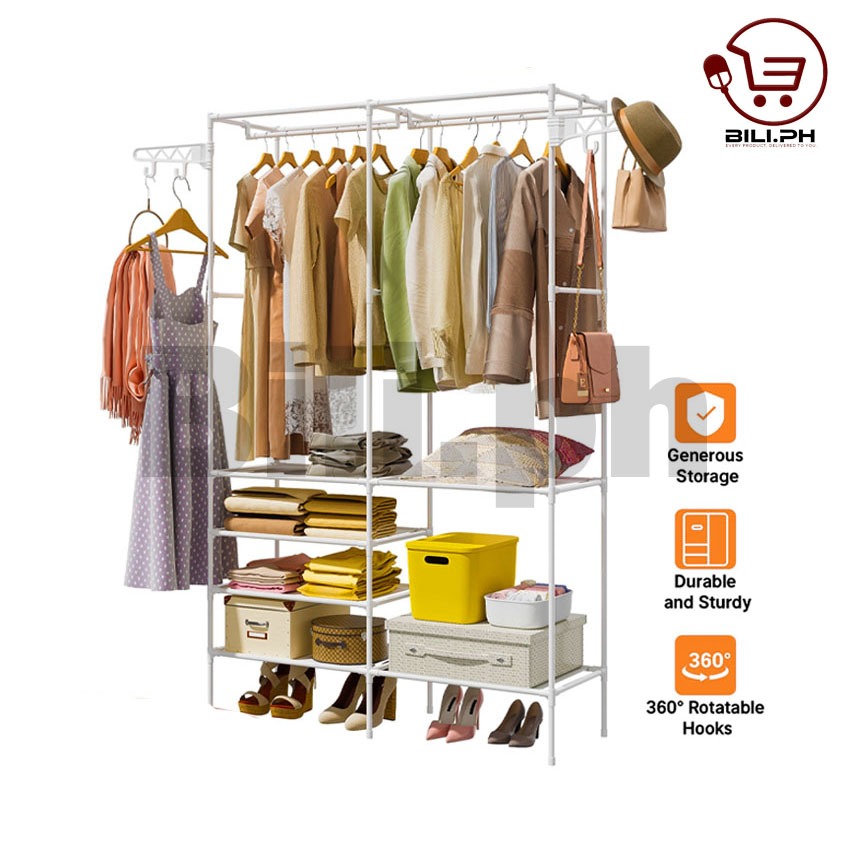 Oneline 8031 Double Clothes Rack Heavy Duty Stand Closet Organizer ...