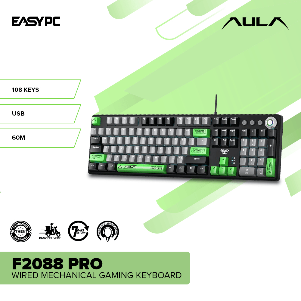 EasyPC | Aula F2088 PRO Wired Mechanical Gaming Keyboard | Shopee Malaysia