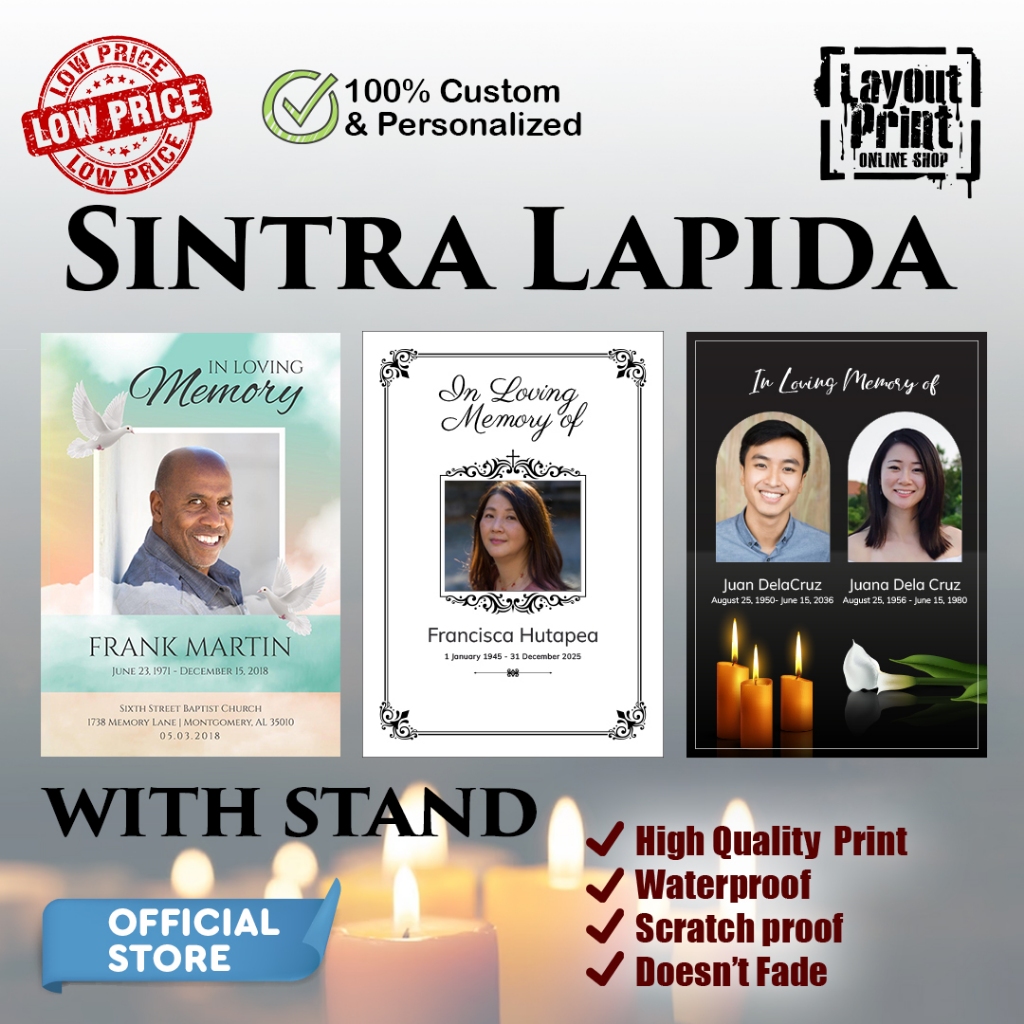 Memorial Memory, Funeral Poster, Sintra Lapida , In loving memory ...