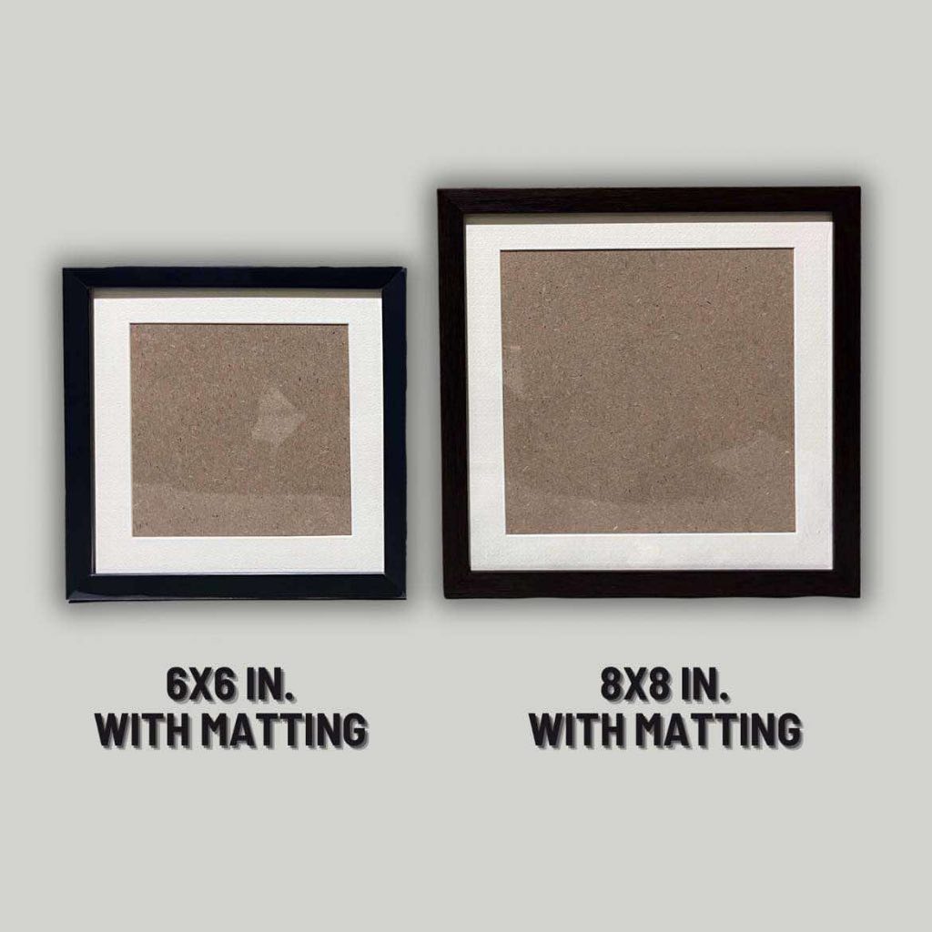 Square Picture Frame With Matting Glass or Acetate | Shopee Malaysia