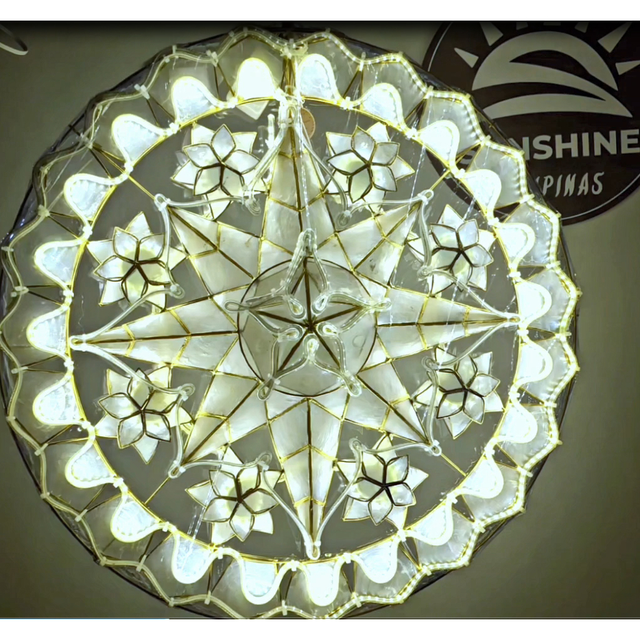 XL 32" WHITE Pampanga Capiz Parol Christmas Lantern 220v Export Quality ...