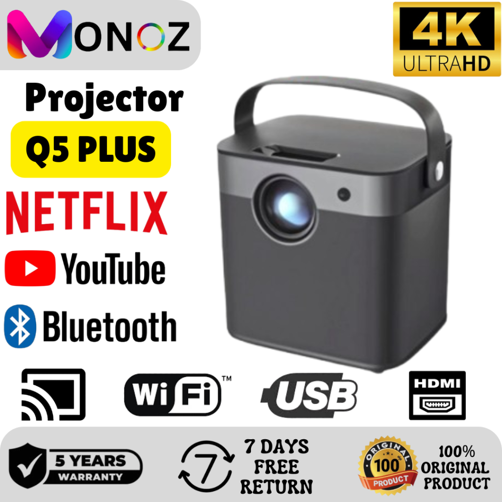 Q5 PLUS PROJECTOR 1080P 4K LCD LED Portable Projectors WIFI proyector ...