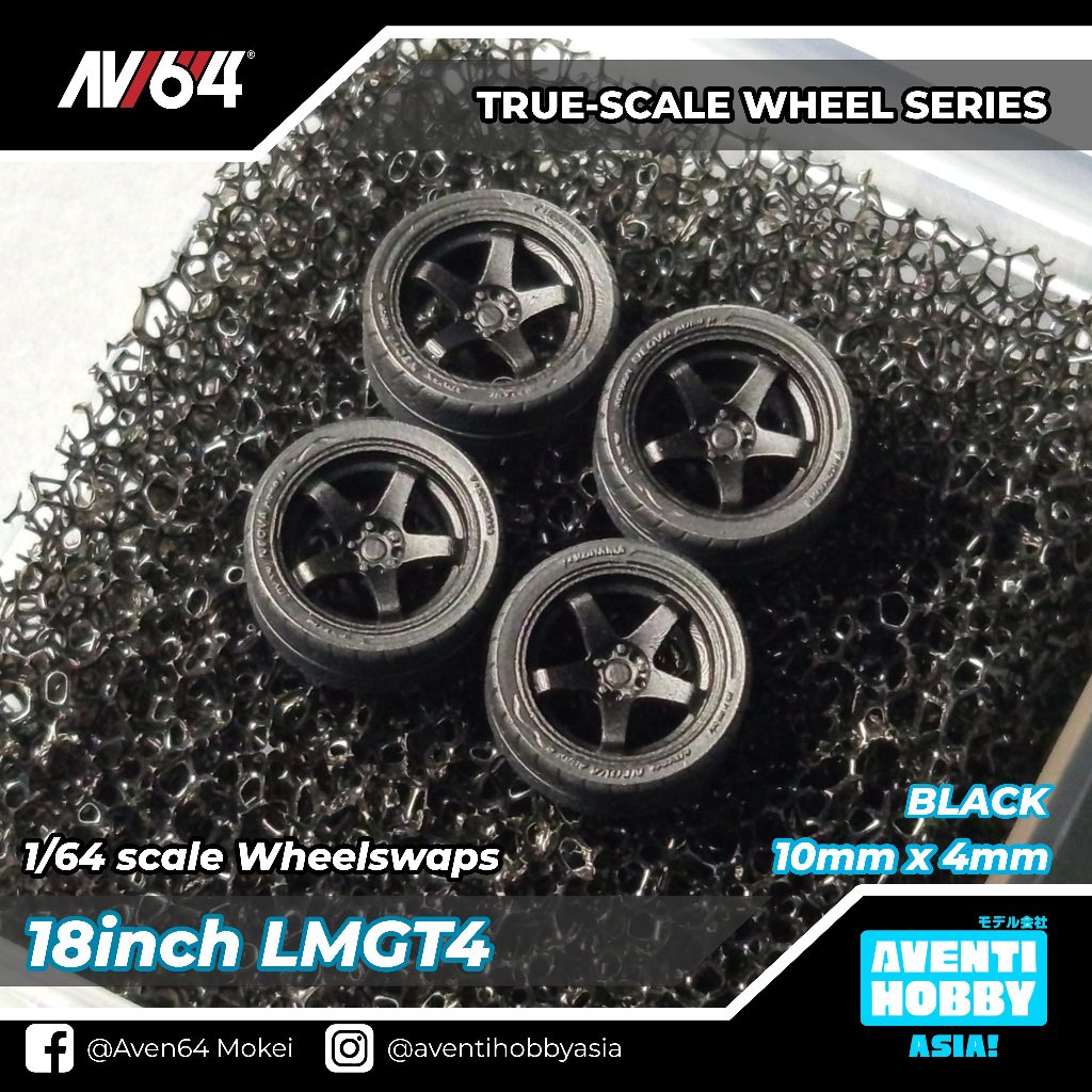 1/64 Wheelswap LMGT4 BLACK ( 10mm x 4mm ) | Shopee Malaysia