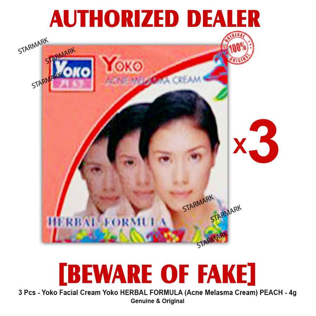 Yoko Facial Cream 4g 4 grams each Creams HERBAL FORMULA - (Acne Melasma ...
