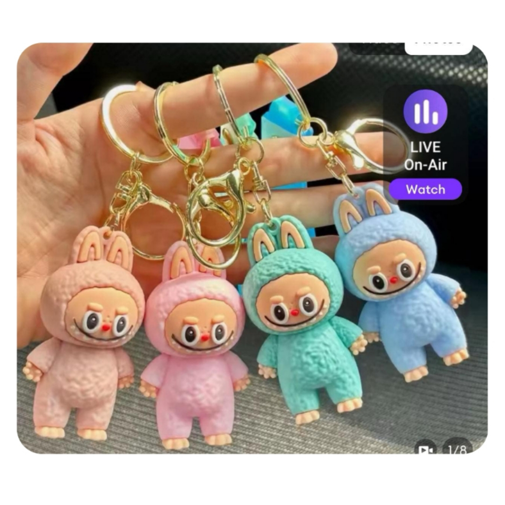 Pop Mart Bunny Labubu The Monsters Keychains Chain Kids Birthday Dolls ...