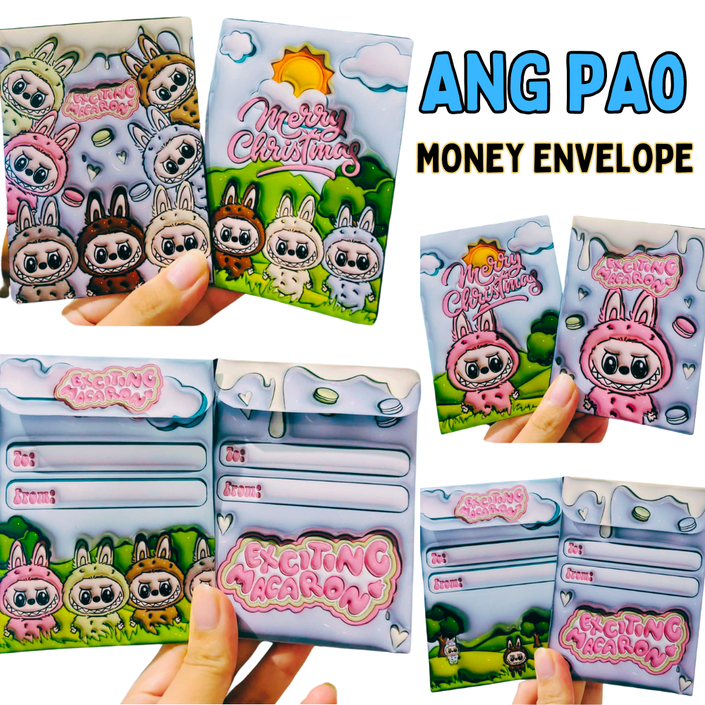 Labubu Christmas Money Envelope/Ang Pao/Ampao - 3D Effect Design - Pack ...
