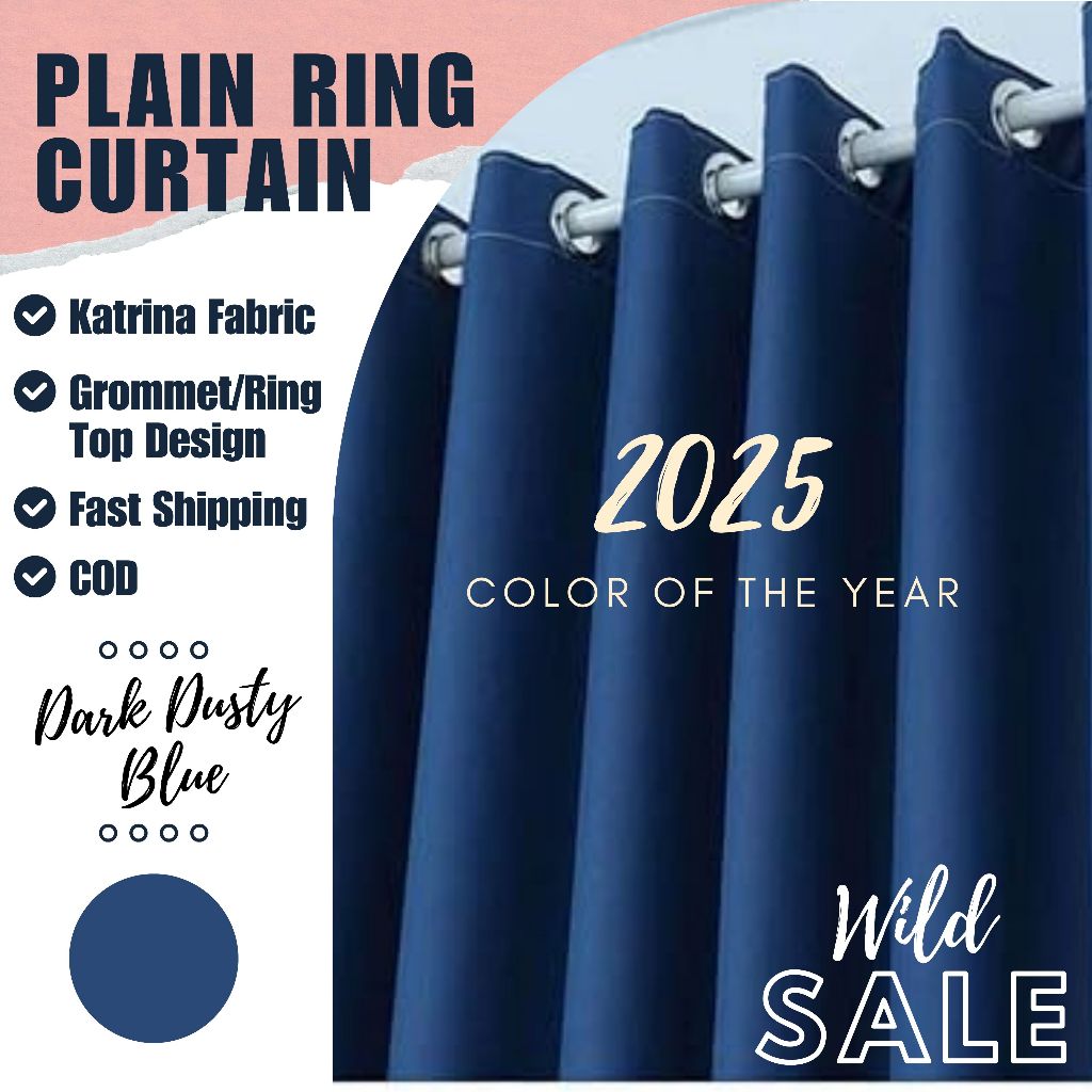 2025 Color of the Year Future Dusk Aesthetic Plain Curtain Ring Top ...