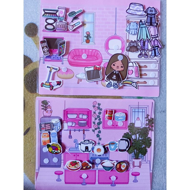 toca boca paperdoll pink girl 1 kitchen | Shopee Malaysia