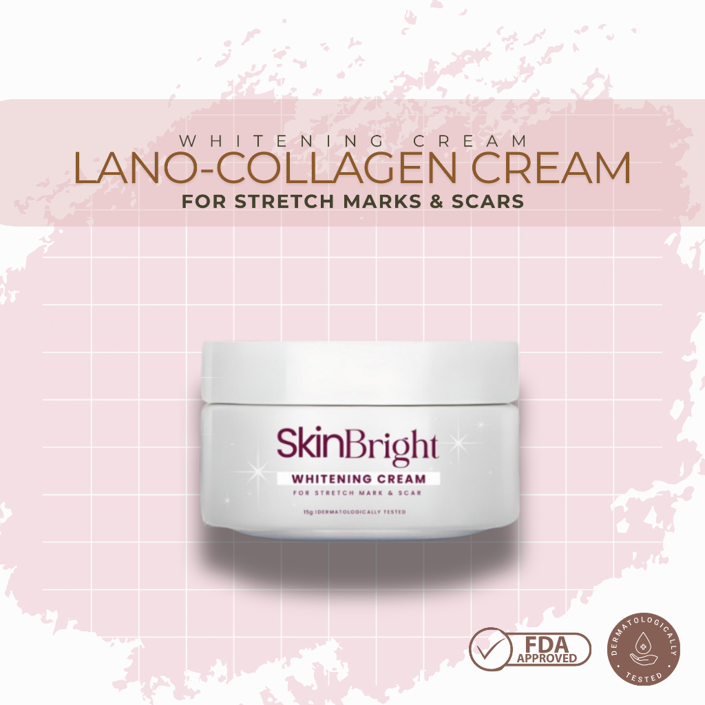 Skin Bright LANO-COLLAGEN Whitening Cream for Stretch Marks & Scars ...