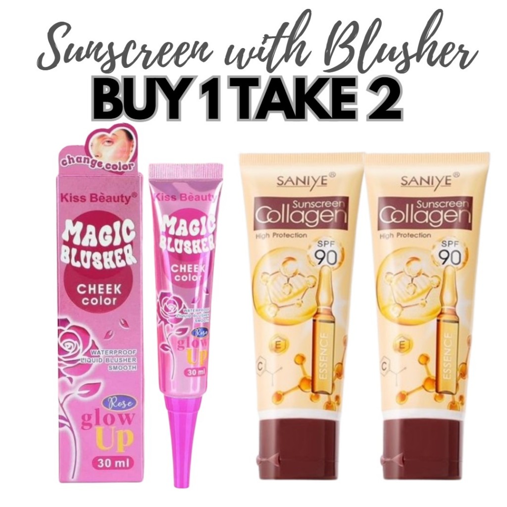 MAGIC BLUSHER TINTED CREAM AND SUNSCREEN and Saniye Sunscreen Sppf90 ...