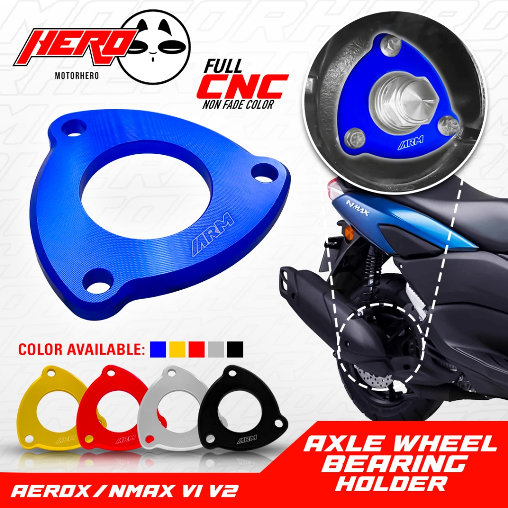 ARM Motorcycle Axle Wheel Bearing Holder For NMAX & AEROX v1 v2 Heavy Duty Aluminum Alloy 5mm ...