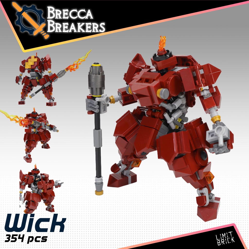 Brecca Breakers Wick Elgan Kingdom Building Blocks MOC Brick Robot Mech ...