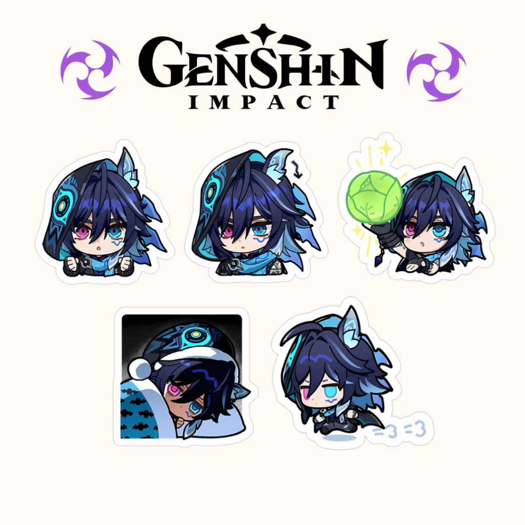 Genshin Impact Ororon Emoji Sticker Set (5pcs) | Shopee Malaysia