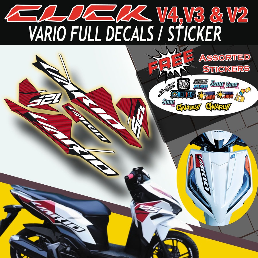 HONDA CLICK V4 & V3 CLICK VARIO FULL DECALS STICKER /HONDA CLICK ...