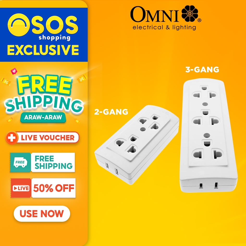 OMNI Surface Convenience Outlet w/ Ground 2-Gang & 3-Gang 10A 250V~ WSG-002 / WSG-003 •OSOS ...