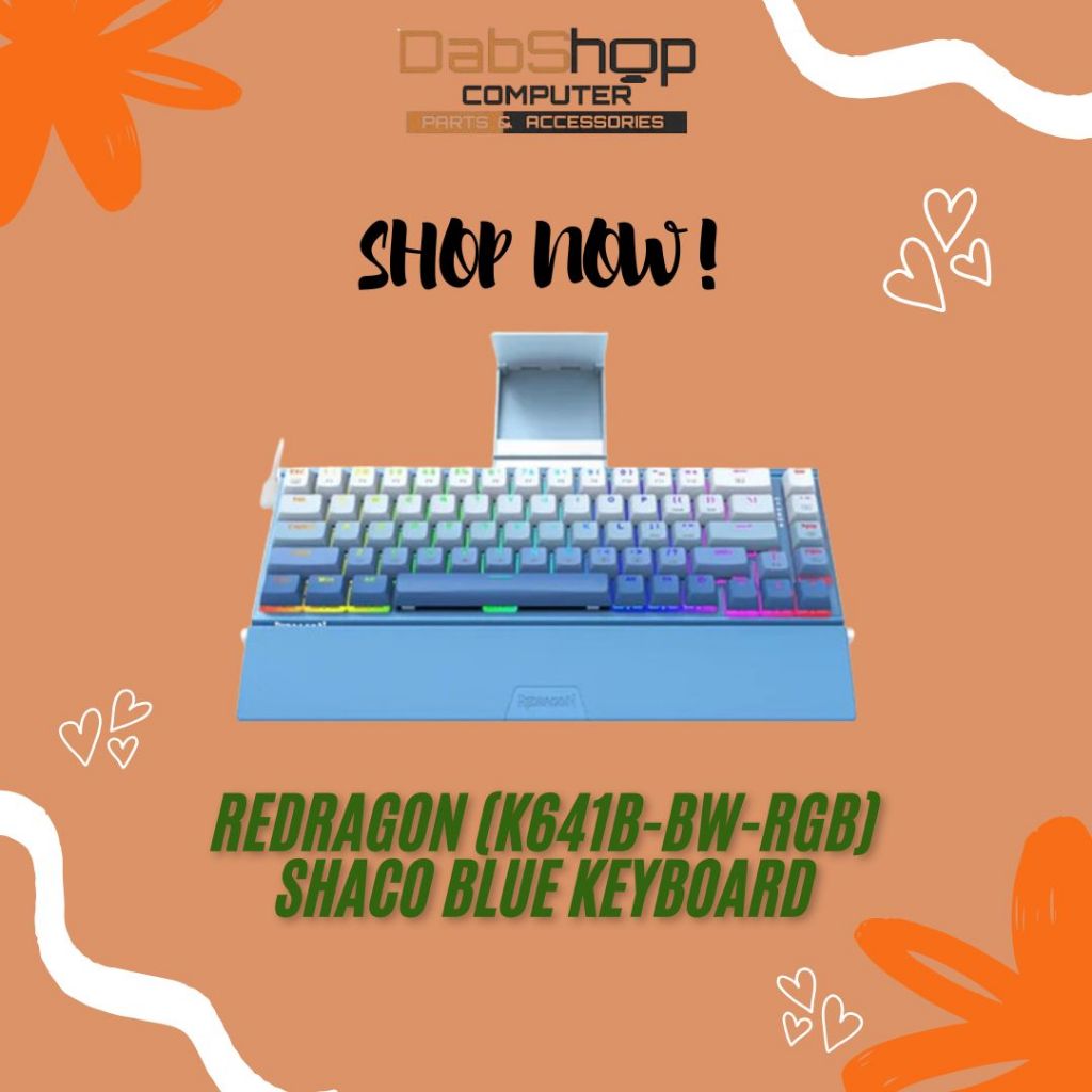 REDRAGON (K641B-BW-RGB) SHACO BLUE KEYBOARD | Shopee Malaysia