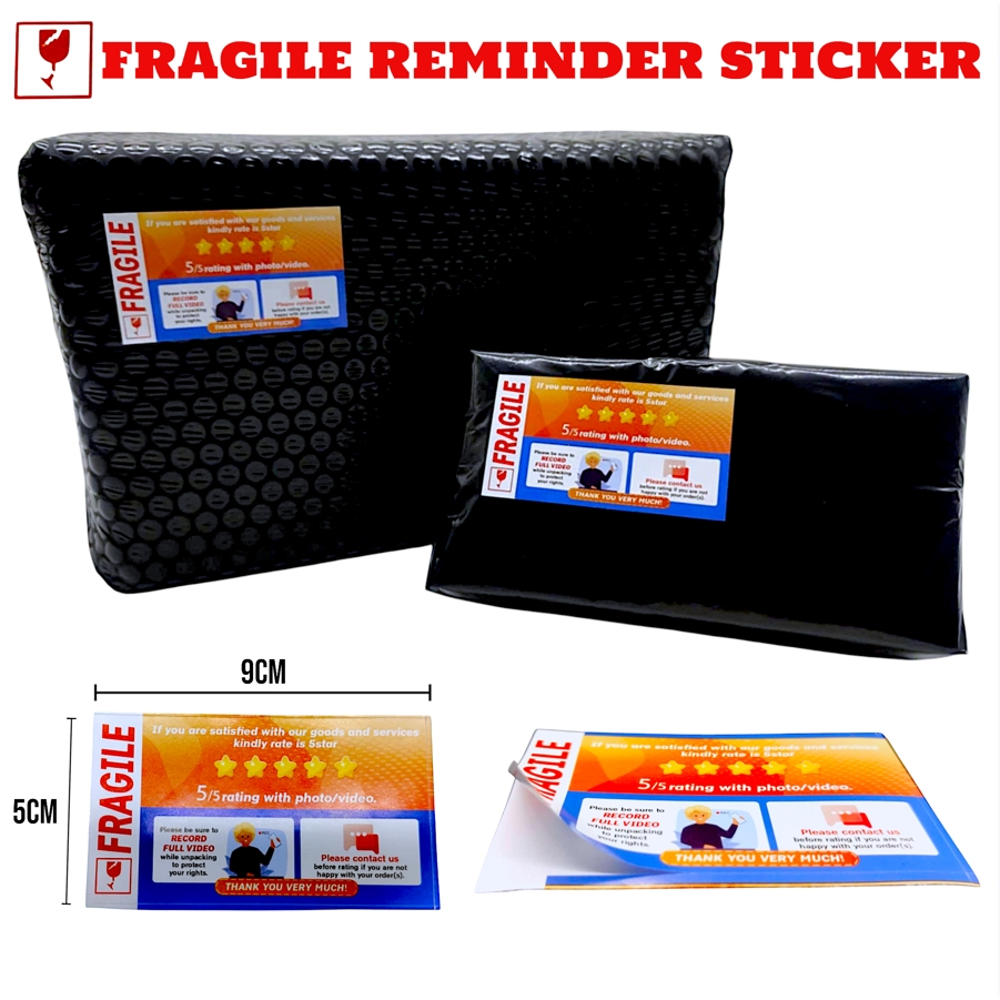 High Quality 180pcs Fragile Sticker 5 Star Rating Sticker | Shopee Malaysia