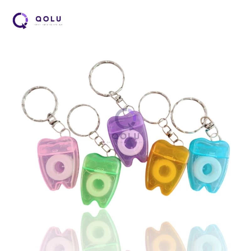 Dental floss for braces teeth keychain oral hygiene threader pick ...