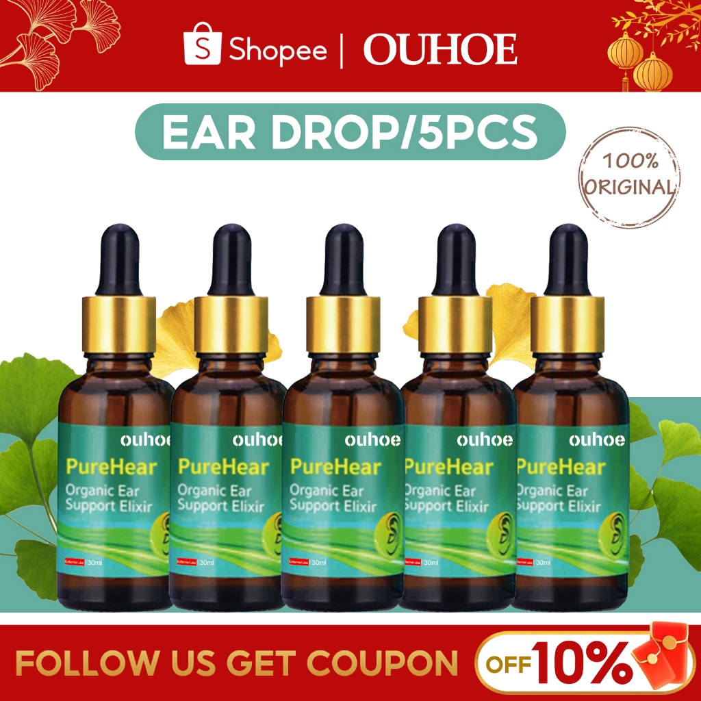 【5PCS】OUHOE Tinnitus Liquid Ear Drops Treatment Deafness Ear Pain ...