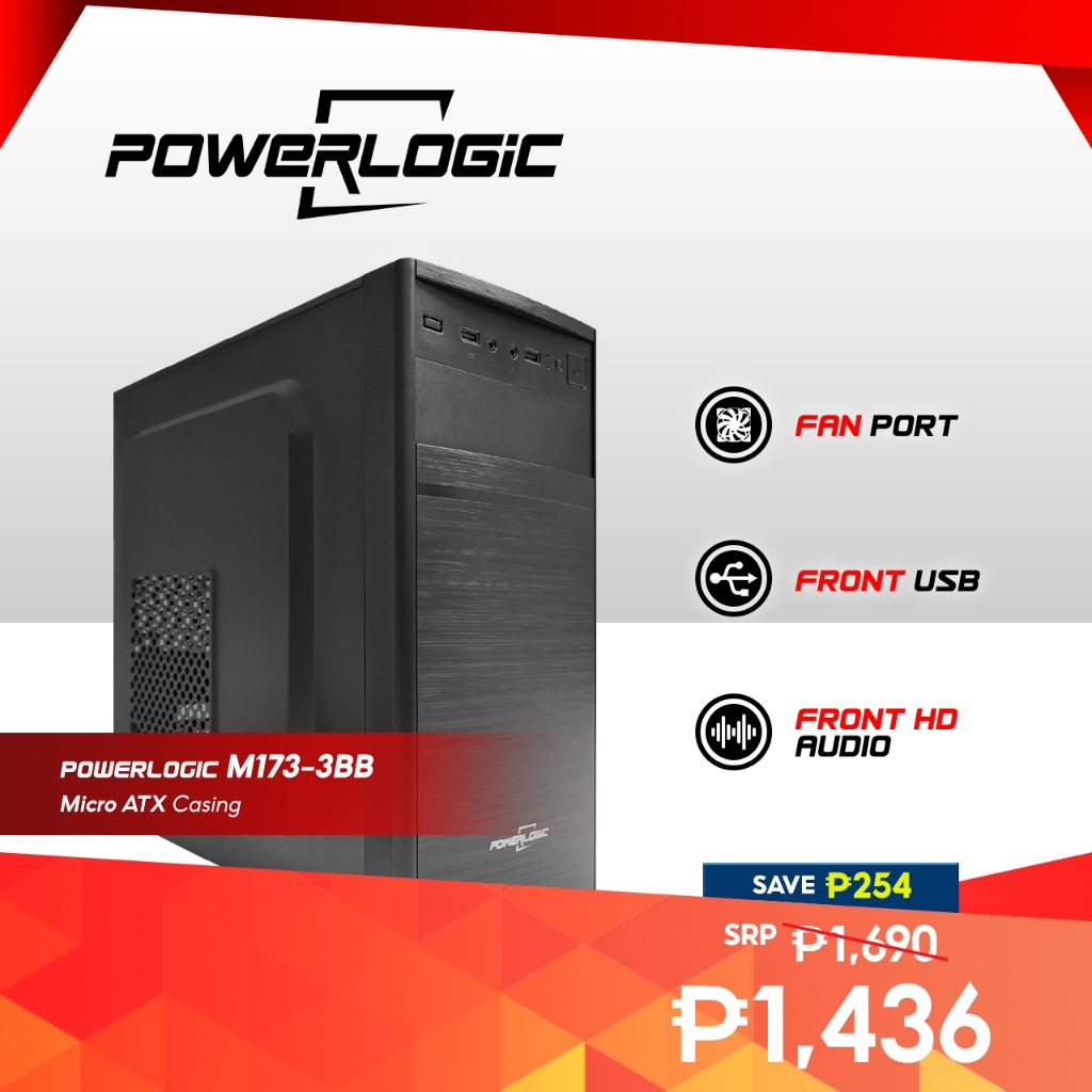 POWERLOGIC M173-3BB PC Micro/Mini ATX Casing With 700w PSU | Shopee Malaysia