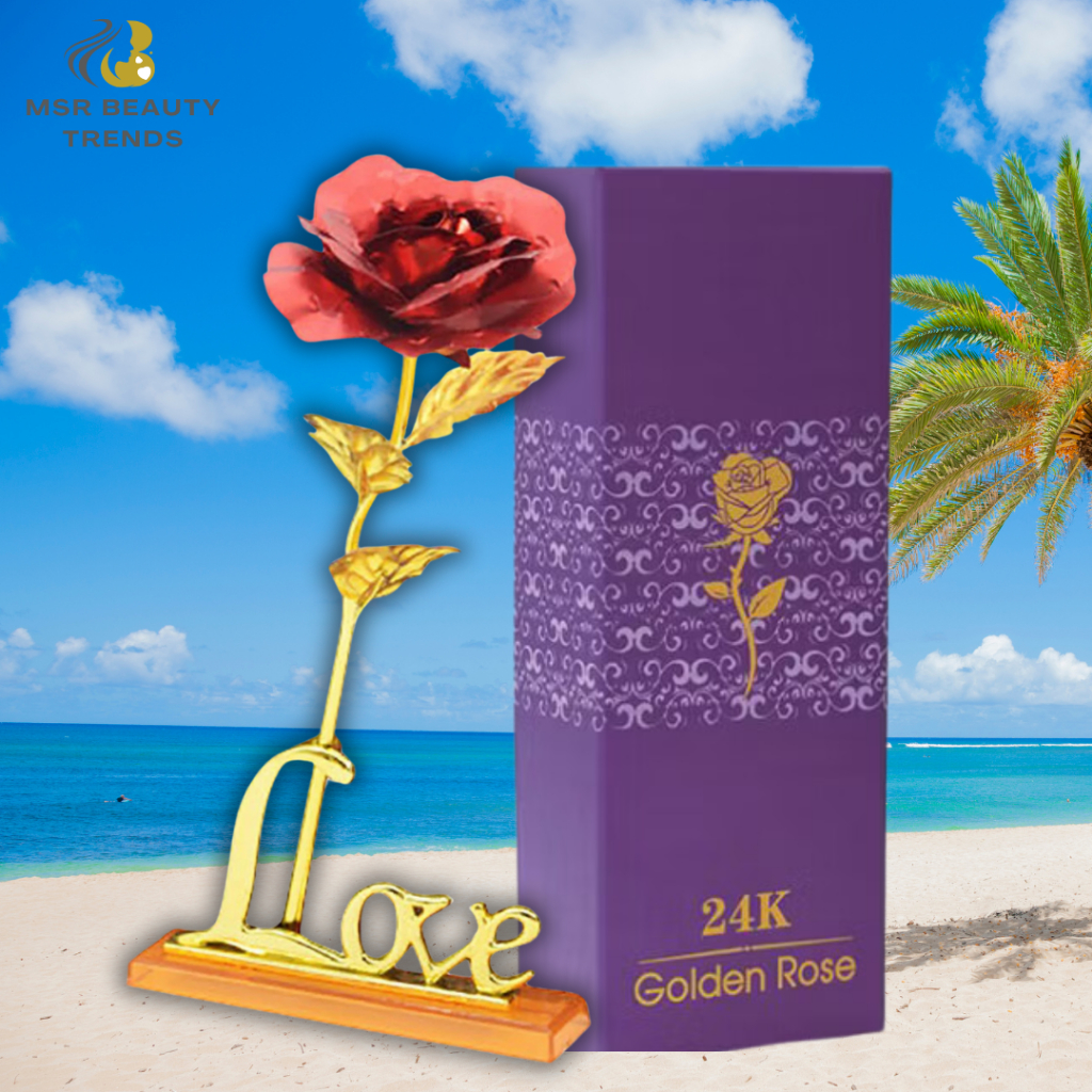 PERFECT GIFT IDEA FOR VALENTINE'S DAY 24K RED ROSE WITH BOX AND RANSOM ...