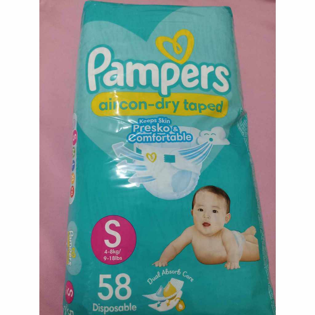 Pampers SMALL 58/116pcs Aircond-Dry-Taped Diaper (Choose Variation ...