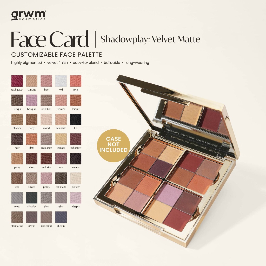 GRWM Cosmetics Face Card Shadowplay - Velvet Matte Eyeshadow [CASE NOT ...