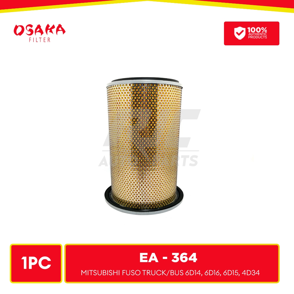 OSAKA AIR FILTER MITSUBISHI FUSO TRUCK/BUS 6D14, 6D16, 6D15, 4D34 ME033717 / 8-94430-250-0 ...
