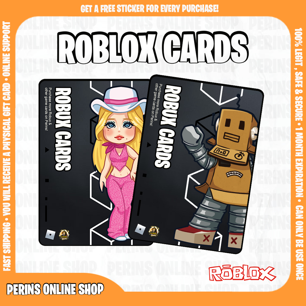 Robux Cards with free stickers! | Shopee Malaysia