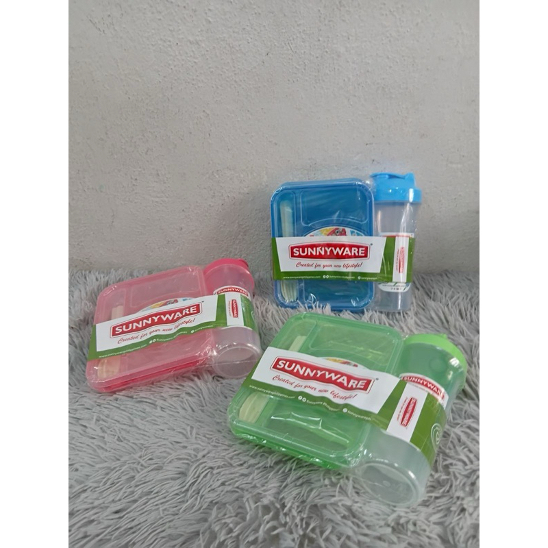 Sunnyware Set-64 Lunchbox/ Tumbler Set - Lightweight Bento Box with 3 ...