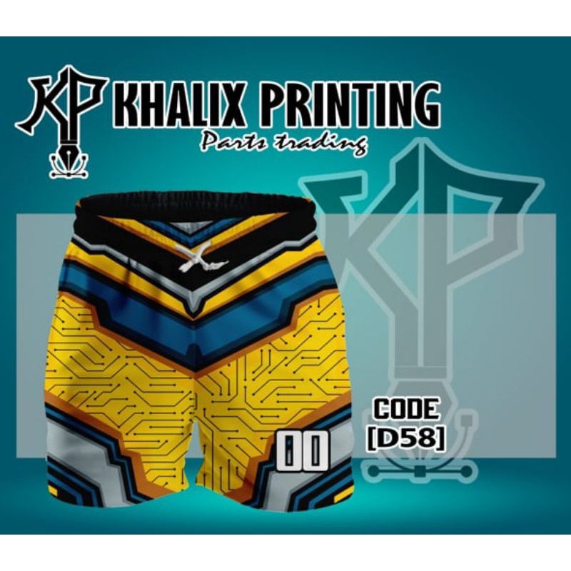 D58 KHALIX INSPIRED FULL SUBLIMATION SHORT POLYDEX/SQUARE MESH 200GSM ...