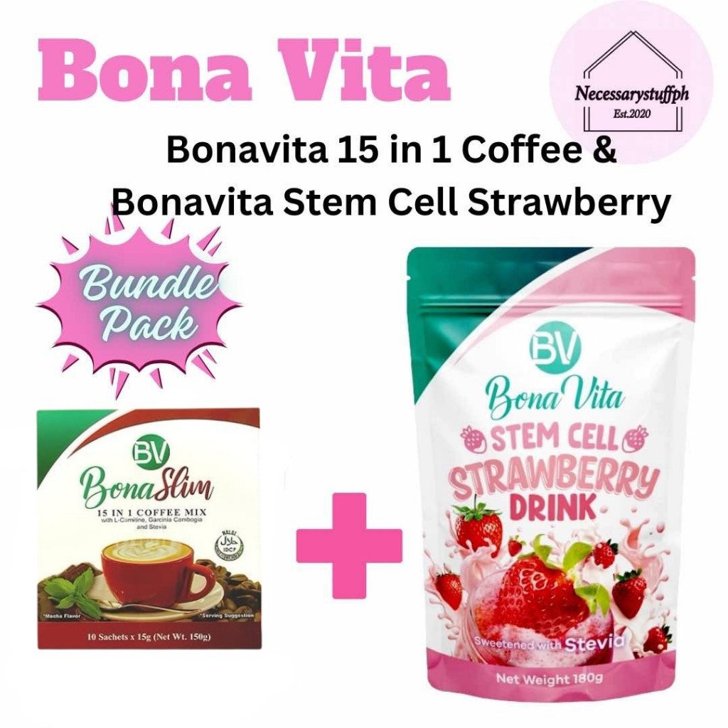 Bonavita BUNDLE PACK ( 1 Box Bonaslim 15 in 1 Coffee & 1 Pouch Bonavita ...