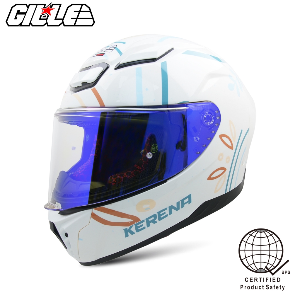 GILLE FF007 Kerena With Design Single Visor Full Face Motorcycle Helmet ...