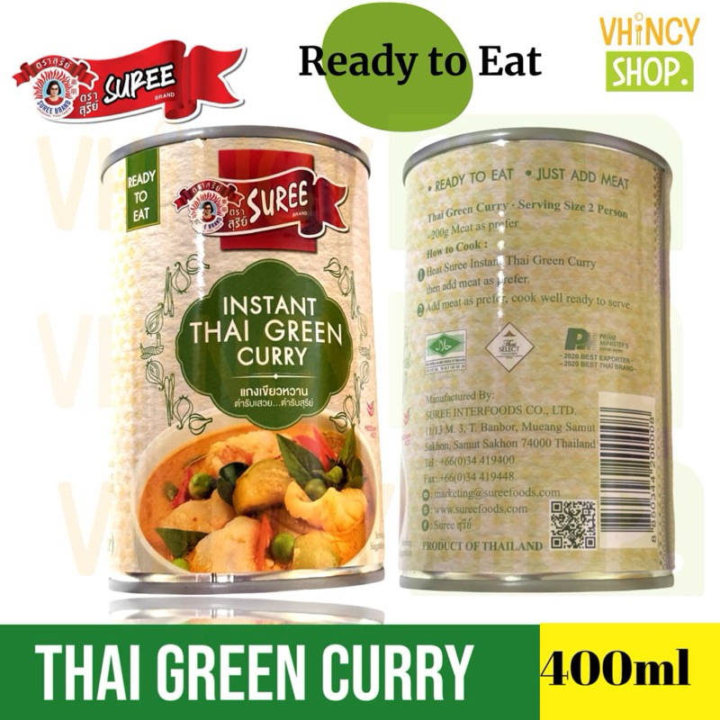 Suree Instant Thai Green Curry 400ml | Shopee Malaysia