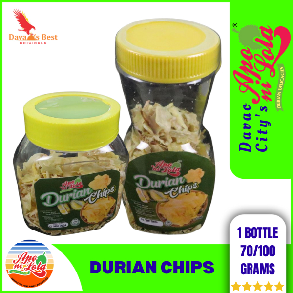 DBO | Apo ni Lola Durian Chips 70g/100g | Crunchy Durian Snack | Davao's Best Delicacy | Shopee ...