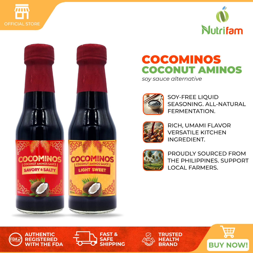 Nutrifam Cocominos Coconut Aminos Sauce Soy Sauce Alternative (150ml ...