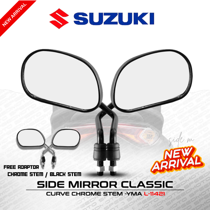 RAIDER J CROSSOVER LEGITMOTO ROUND CURVE CLASSIC STYLE SIDE MIRROR ...