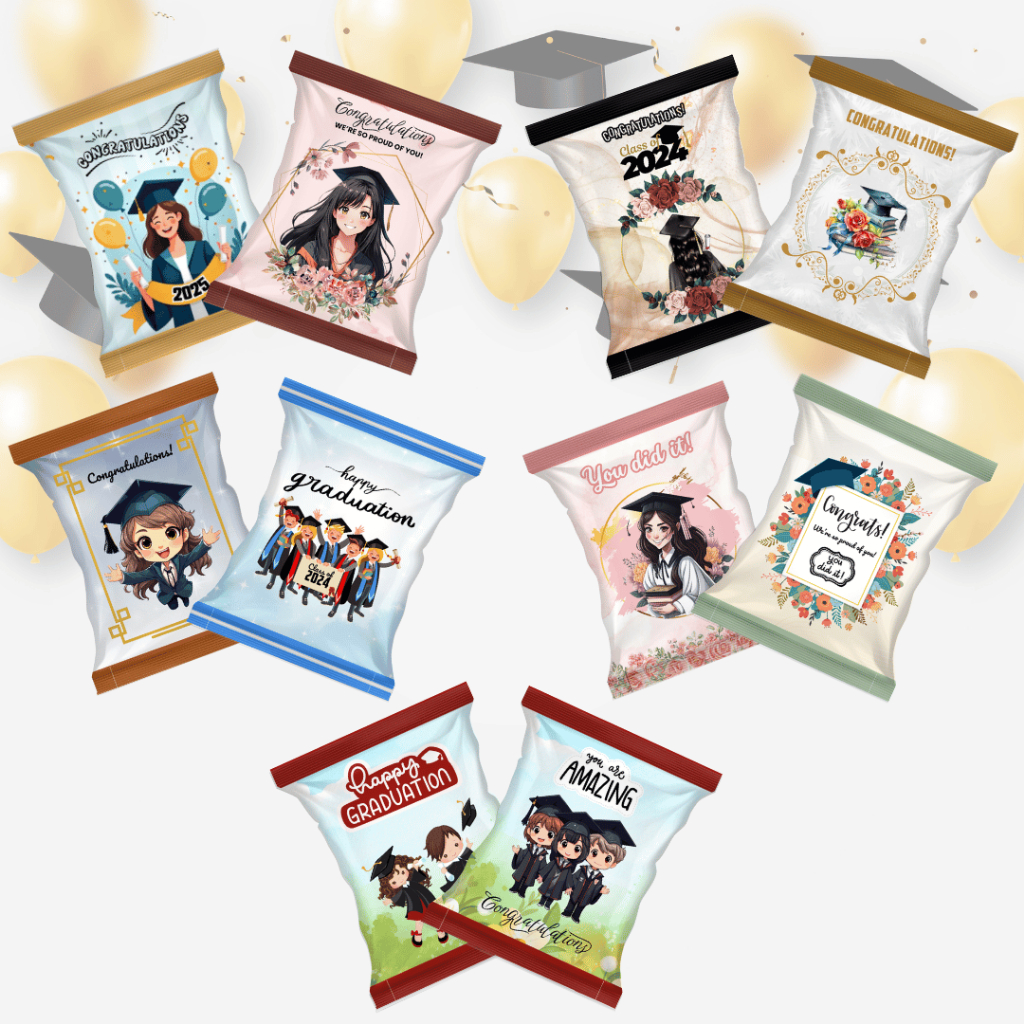 Graduation Party Chip Bags |Chipbags Party Personalize with Name Glossy ...