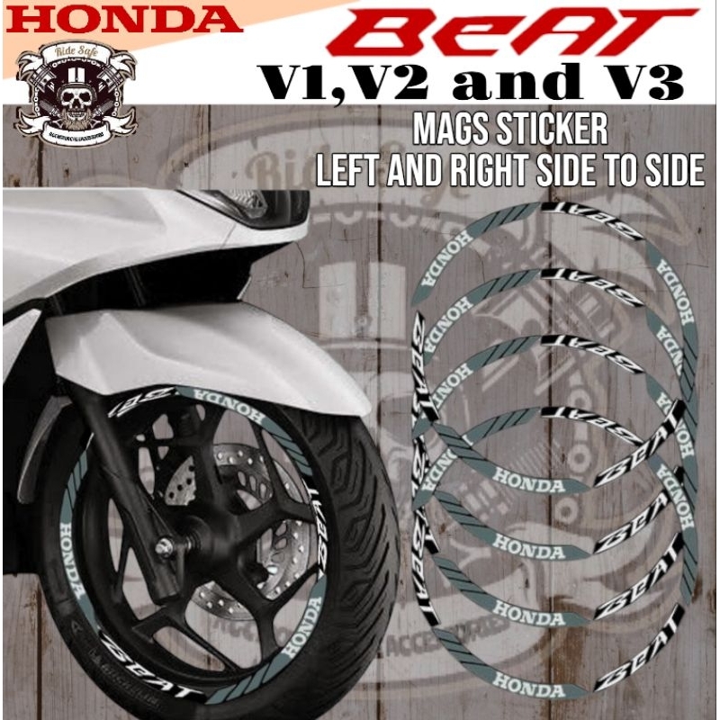 Honda Beat Version 1,2 and 3 Mags Sticker Accessories / Beat Sticker ...