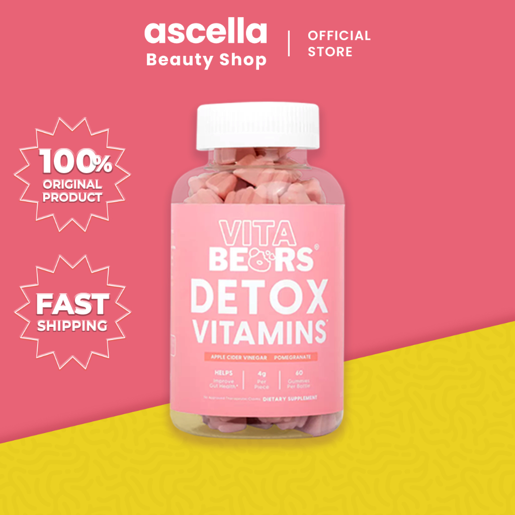 VITABEARS Detox Vitamins Chewable Gummies Gut Health Supplement ...