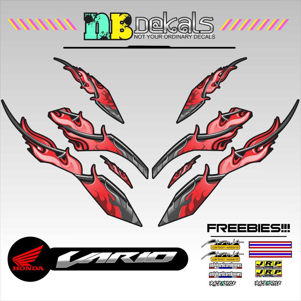 CLICK 125 V3 2025 A38 FIRE DESIGN DECALS | Shopee Malaysia