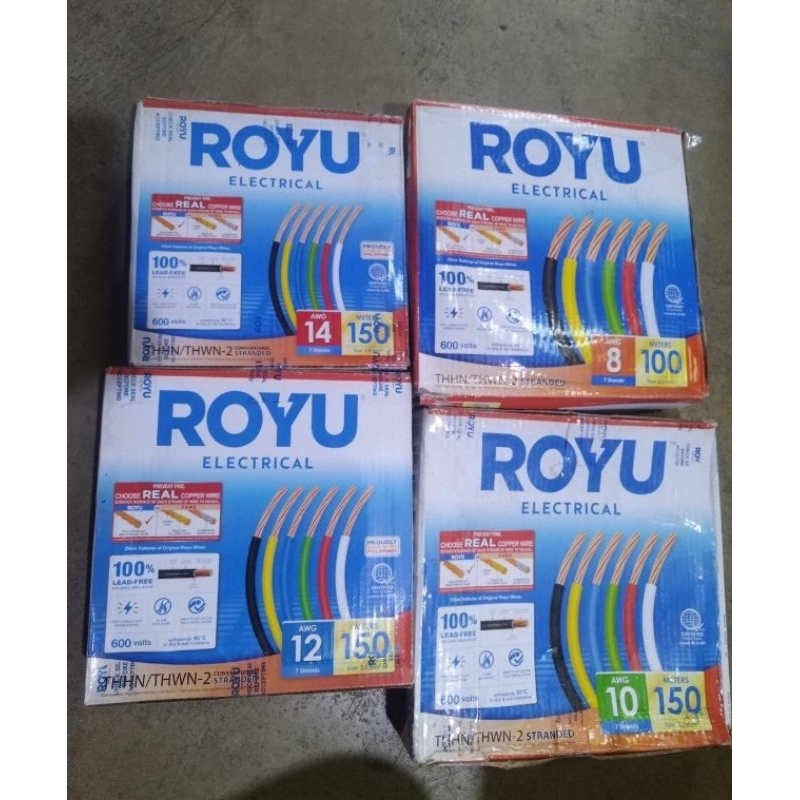 per meter royu thhn/thwn stranded wire : 14/7, 12/7, 10/7, 8/7 ...