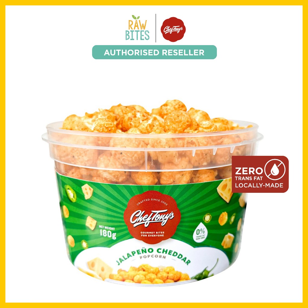 Chef Tony's Jalapeno Cheddar Popcorn 180g (0 Trans Fat, Halal, Locally ...