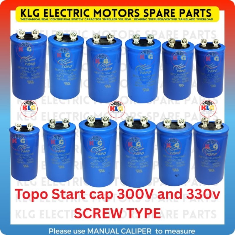 Topo Starting Capacitor 150UF 200uf 250uf 300uf 400UF 450UF 500uf 300v ...