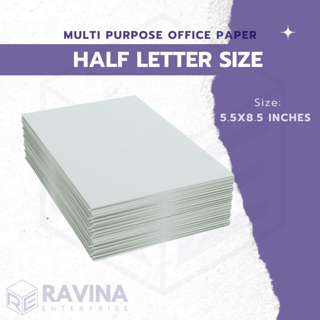 Half Letter Size Bond Paper (500 sheets) | Shopee Malaysia